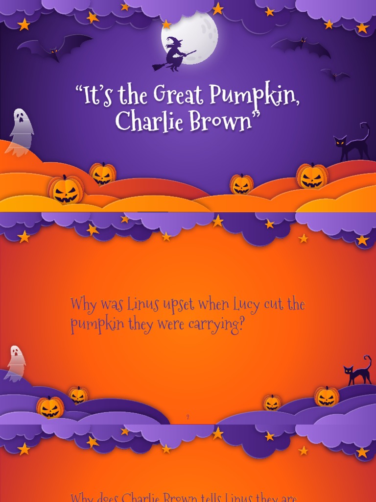 Great Pumpkin Charlie Brown Analysis | PDF