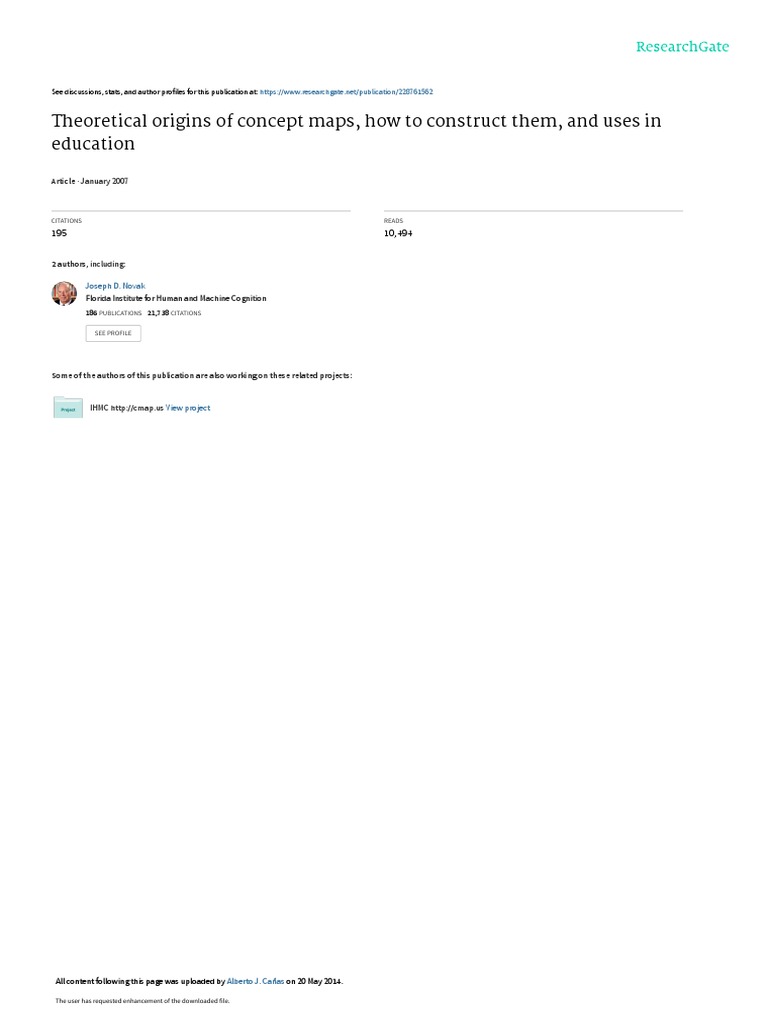 Theoretical Origins of Concept Maps How To Constru | PDF ...