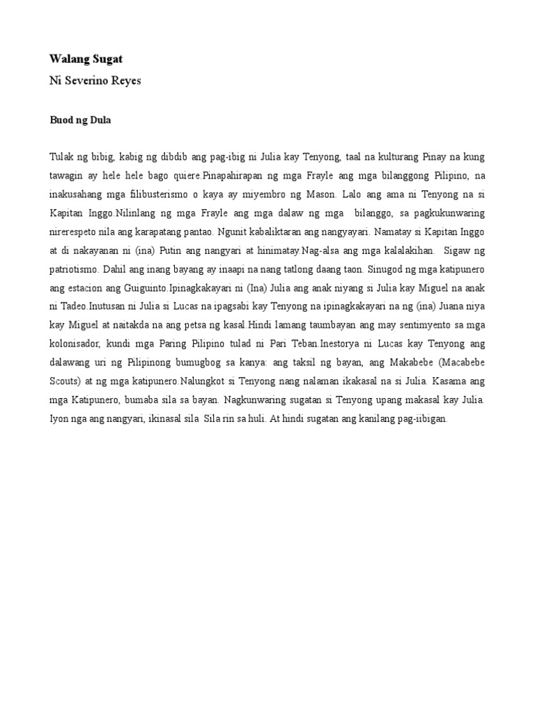 Buod NG Dula | PDF