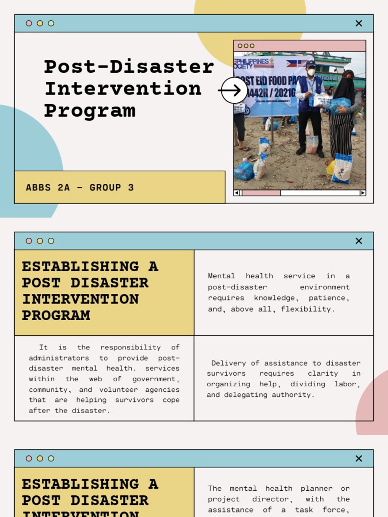 Post-Disaster Intervention Program | PDF | Mental Health | Emergency ...