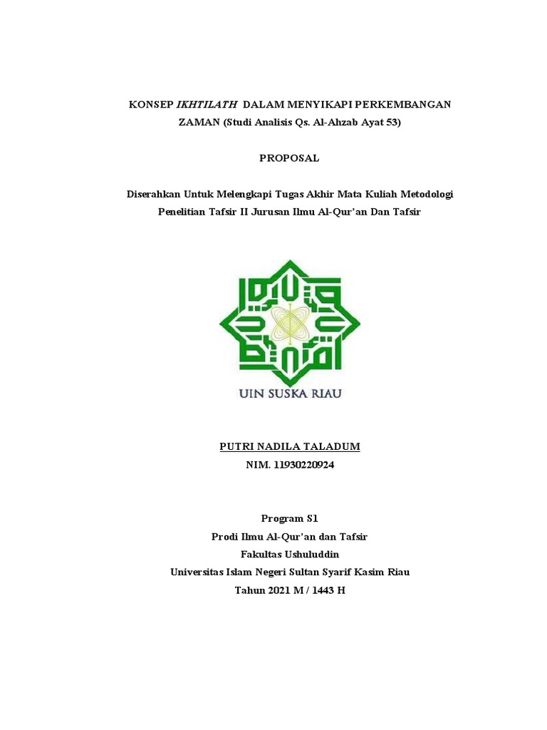 Proposal - Uas Metopel Ii | PDF