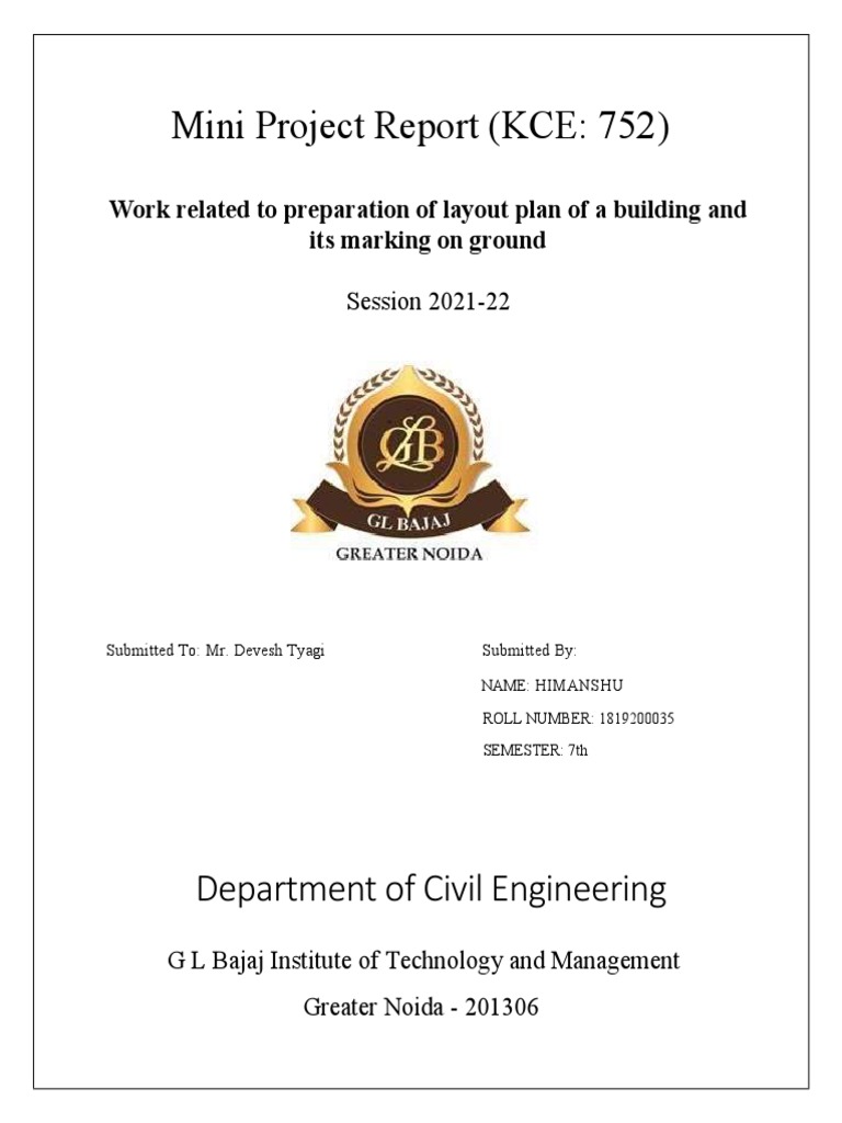 Layout and Marking of a Proposed G+4 Residential Building: A Case Study ...