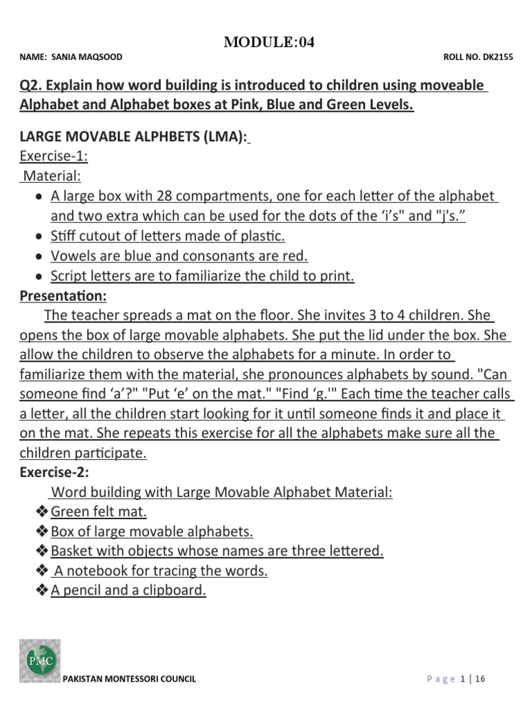 Module 4. | PDF | Alphabet | Vocabulary