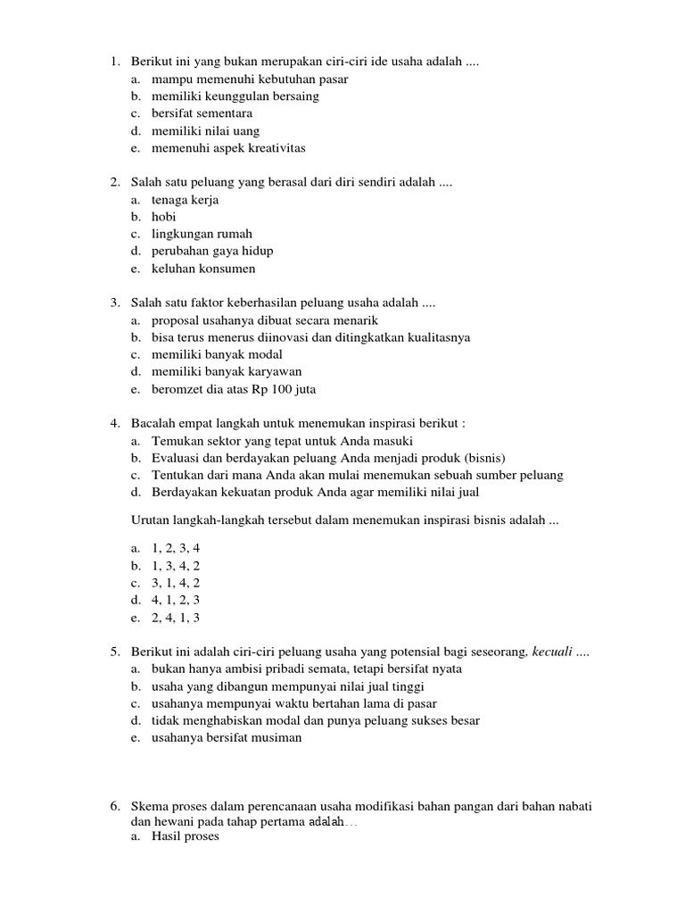 Latihan Soal SMT 1 Pkwu Kls 12 | PDF | Seni