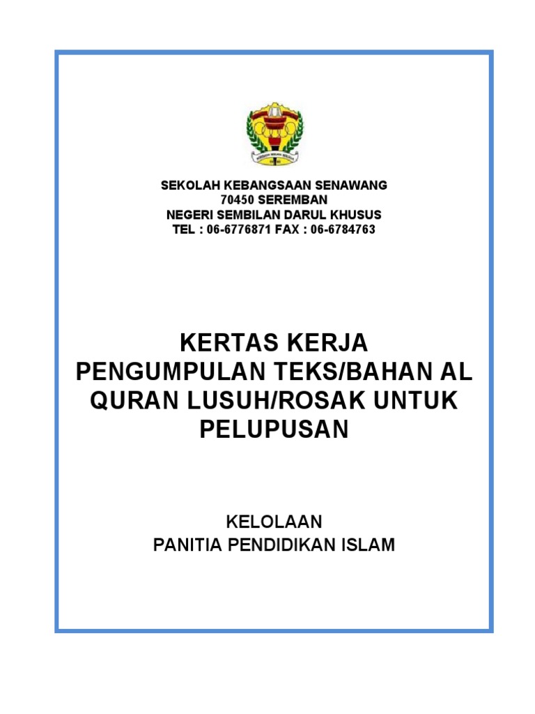Contoh Kertas Kerja | PDF