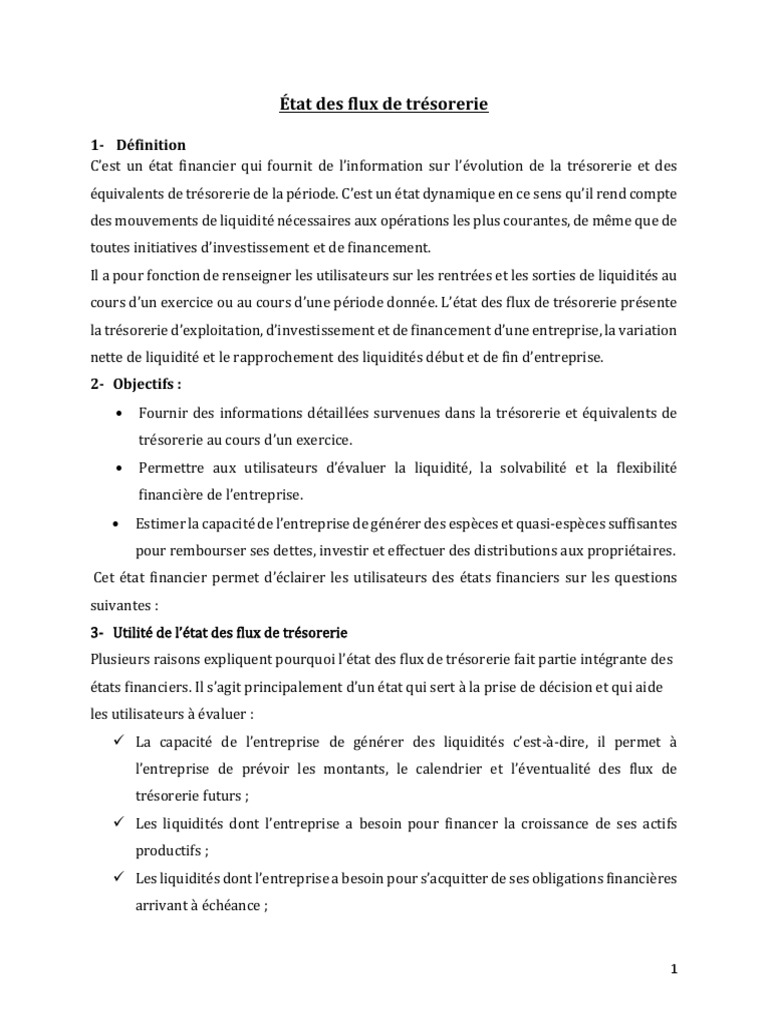Comprendre les Flux de Trésorerie | PDF | Banques | Investir
