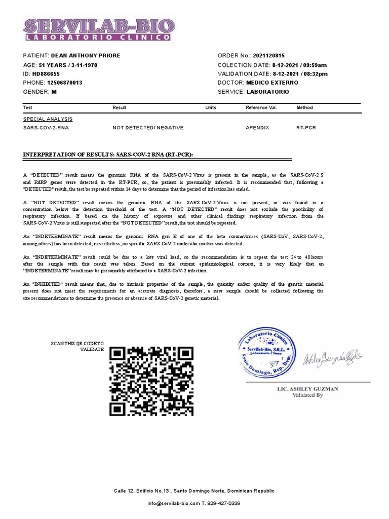 Dean Anthony Priore-2021120815-8-12-2021 | PDF | Reverse Transcription ...