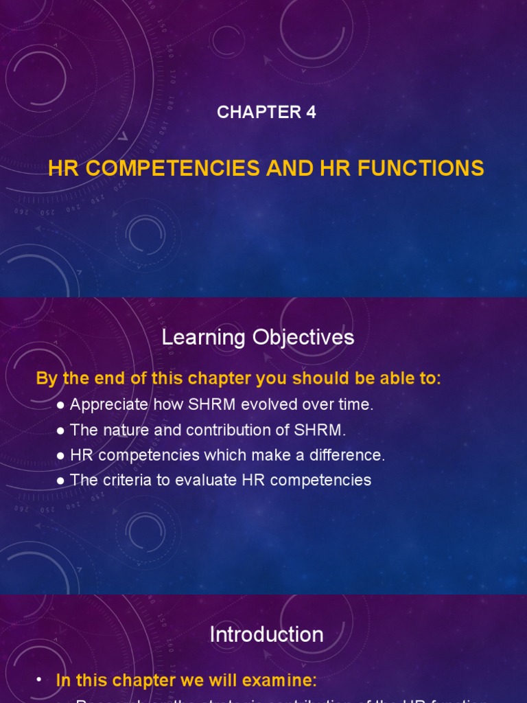 HR Competencies and Functions Overview | PDF | Competence (Human ...