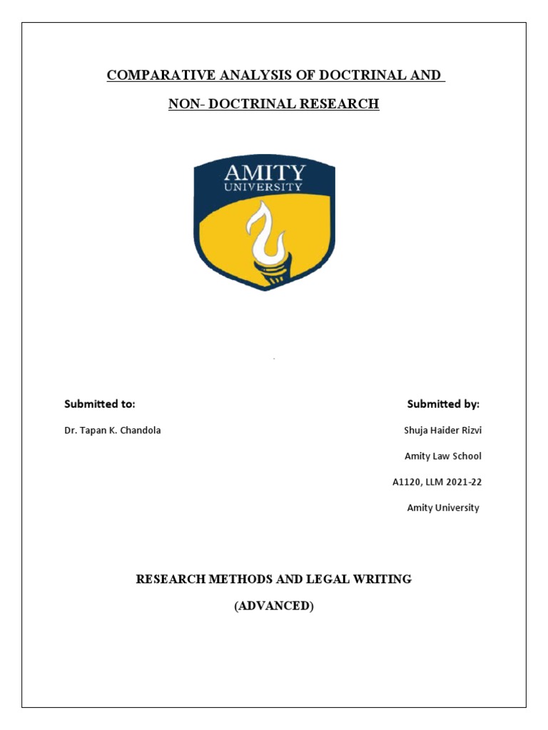 610 - Doctrinal vs. Non - Doctrinal - A1120, Shuja Haider Rizvi | PDF ...