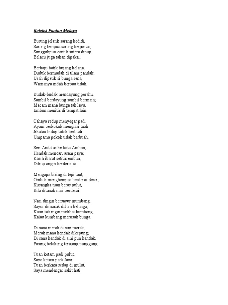 Koleksi Pantun Melayu | PDF