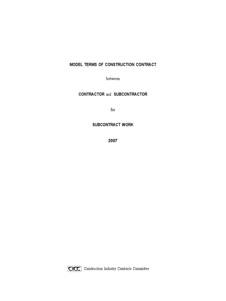 CIDB Contract Form | PDF | Breach Of Contract | Damages