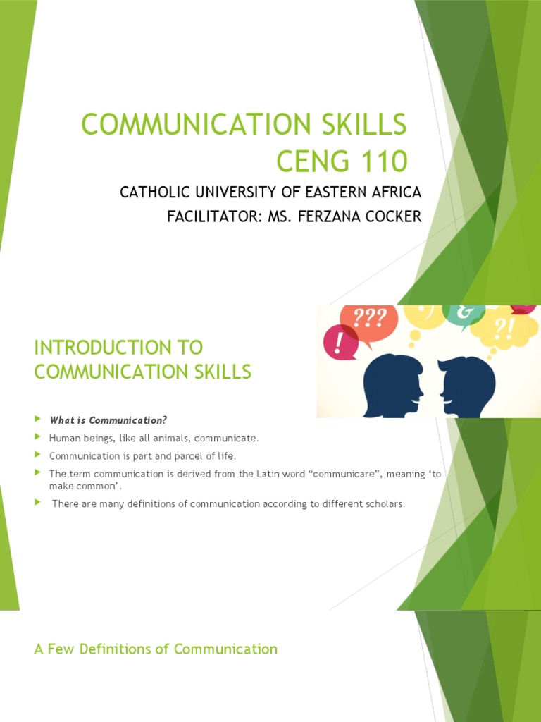 Communication Skills - Week 1 | PDF | Communication | Nonverbal ...
