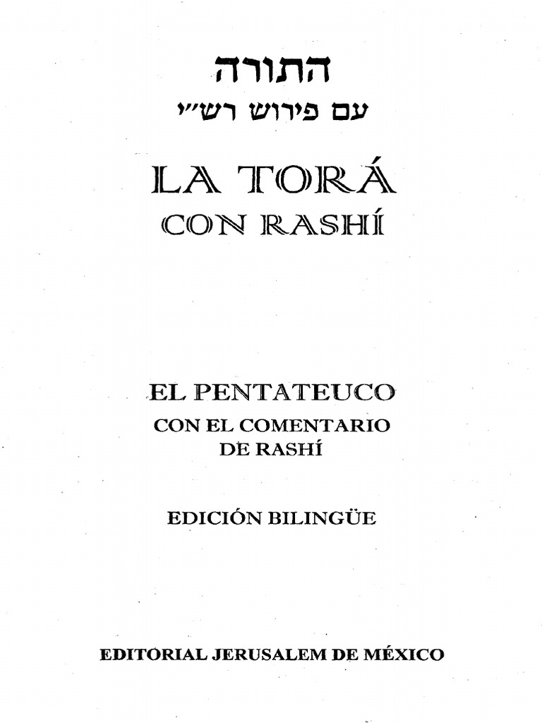 La Tora, Hebreo-Español Comentada Por RaShi Vol II - Exodo | PDF