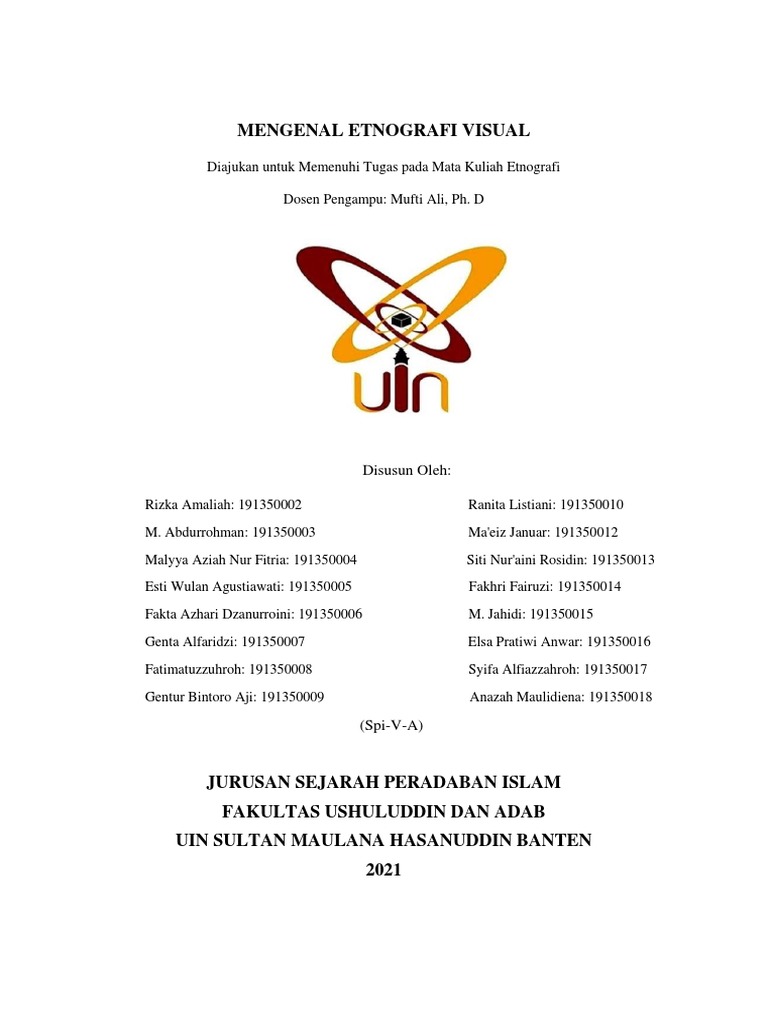 Mengenal Etnografi Visual. Kelompok I Spi - V - A | PDF | Ilmu Sosial ...