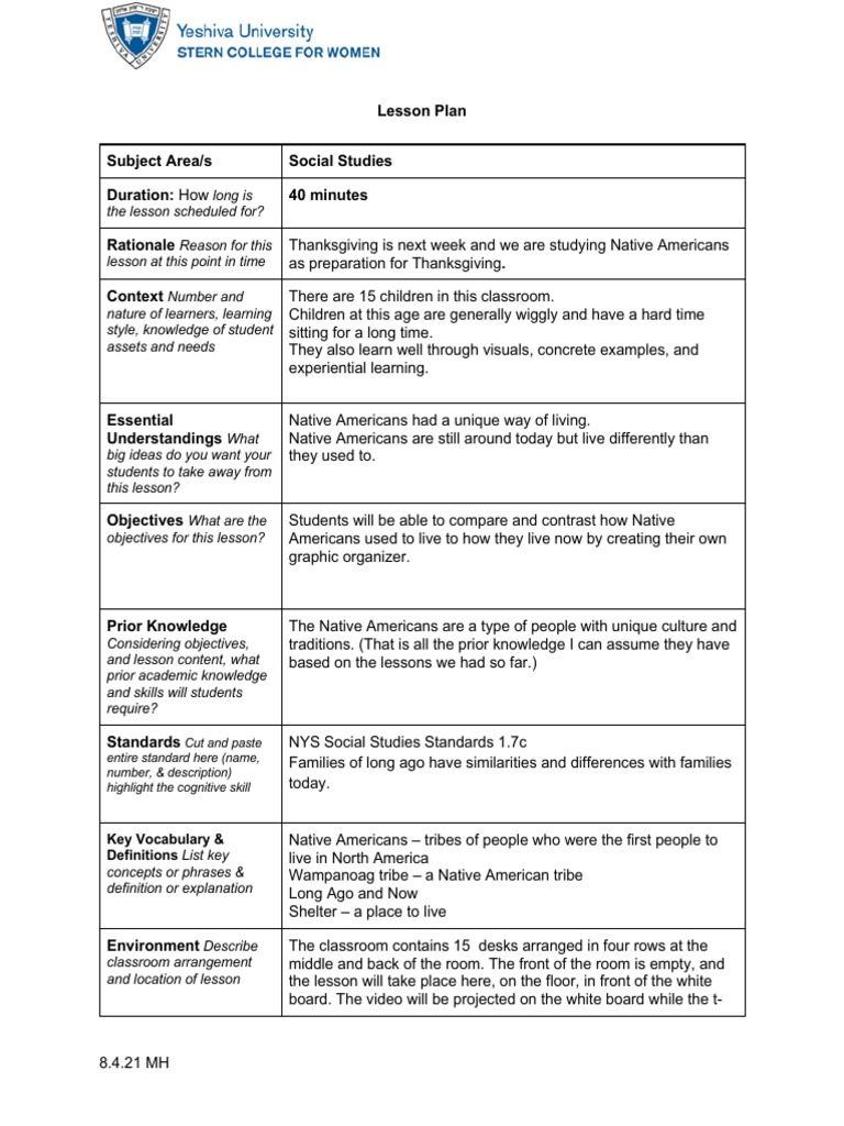 Observation 3 Lesson Plan | PDF | Learning | Lesson Plan