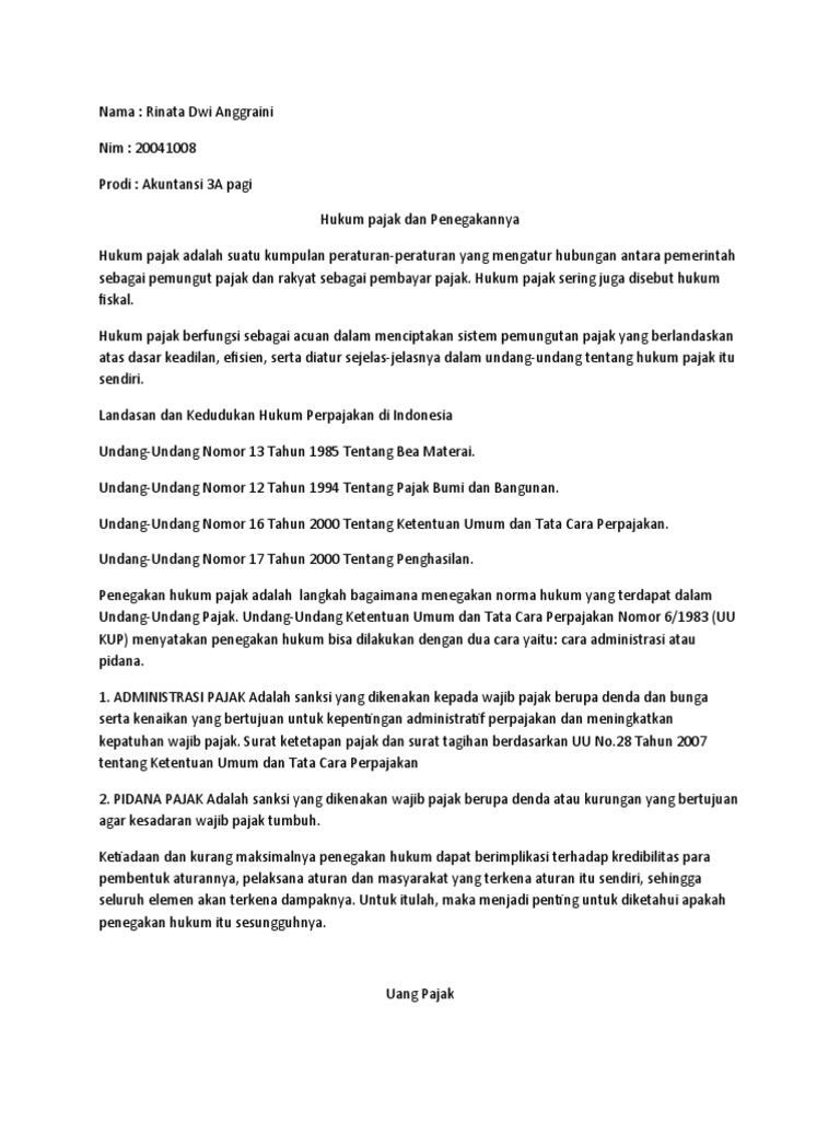 Rinata Dwi Anggraini - Uts H.pajak-WPS Office | PDF