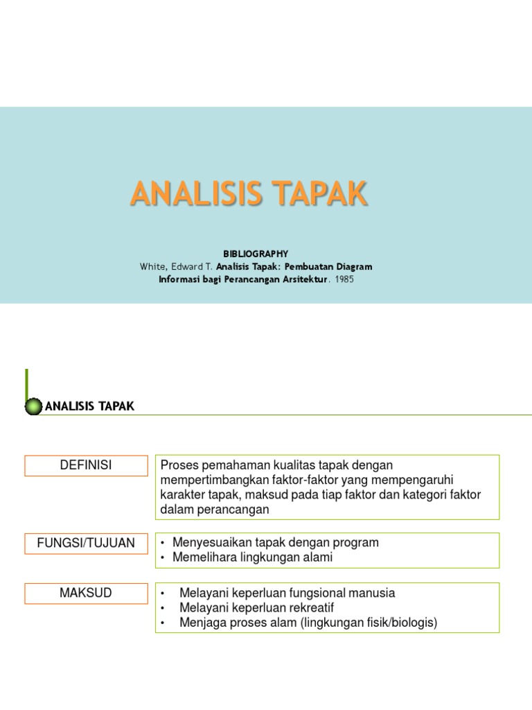 Panduan Analisis Tapak Arsitektur | PDF