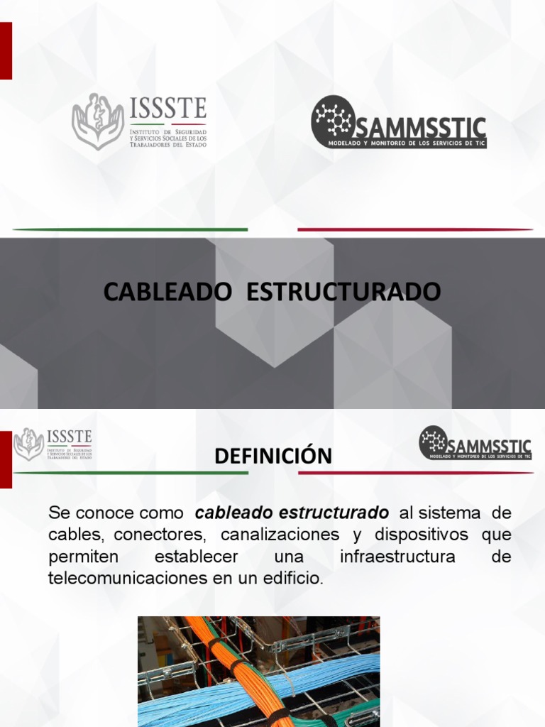 Presentación de Cableado Estructurado | PDF | Fibra óptica | Red de computadoras