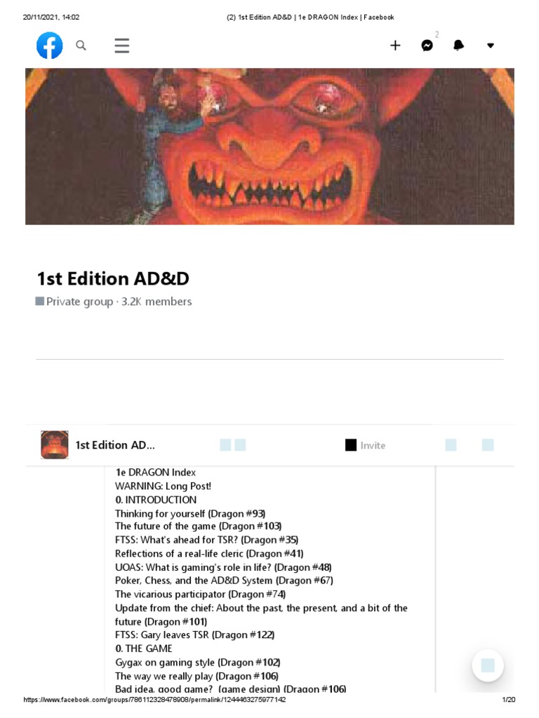 1st Edition AD&D - 1e DRAGON Index - Facebook | PDF | Elf (Dungeons ...