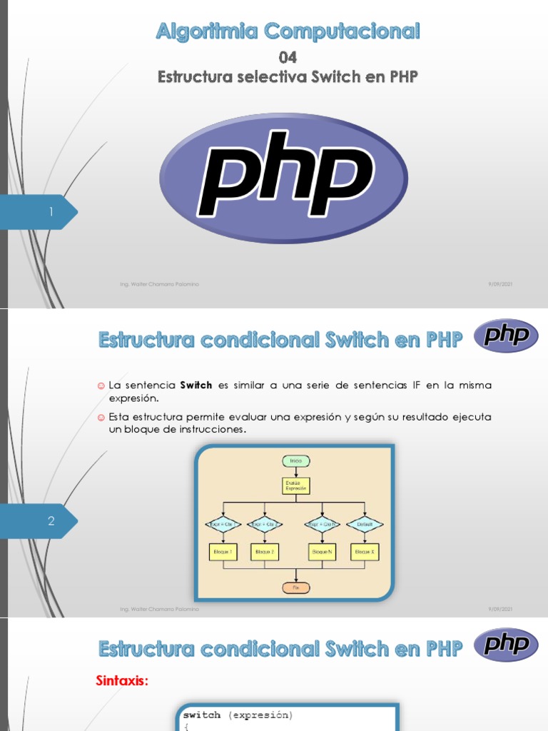 Algoritmia Computacional - 04 - Lenguaje PHP - Estructura Condicional ...