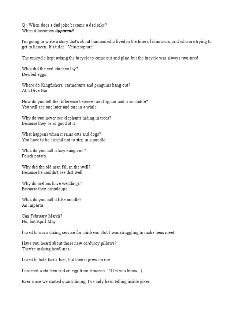 Dad Jokes | PDF