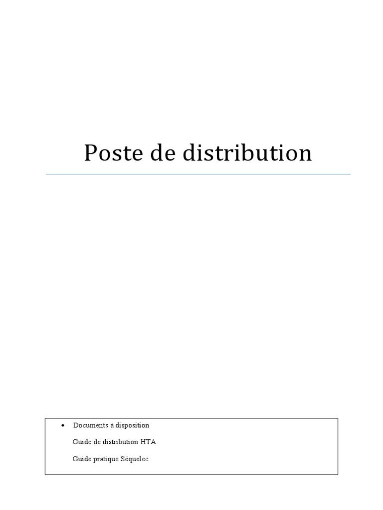 Guide des postes de distribution électrique | PDF | Transformateur ...