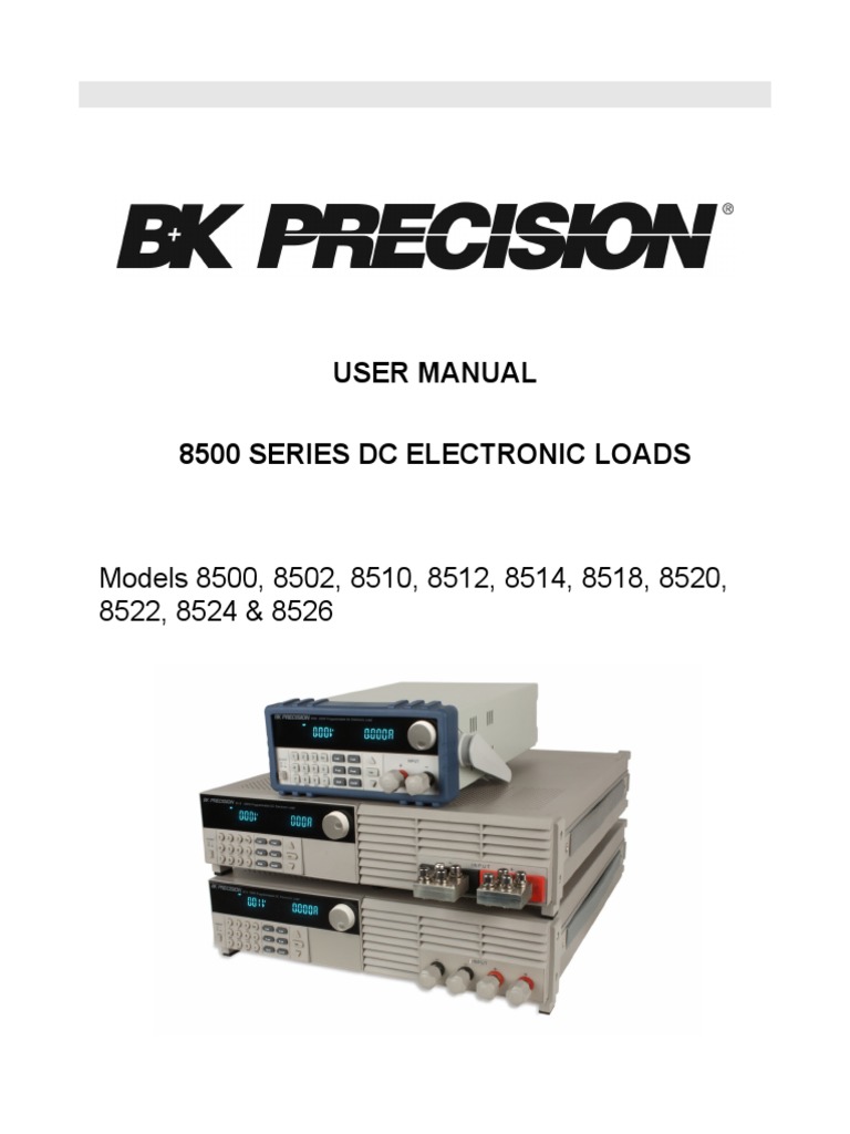 BK Precision 8500 Series | PDF | Direct Current | Power Supply
