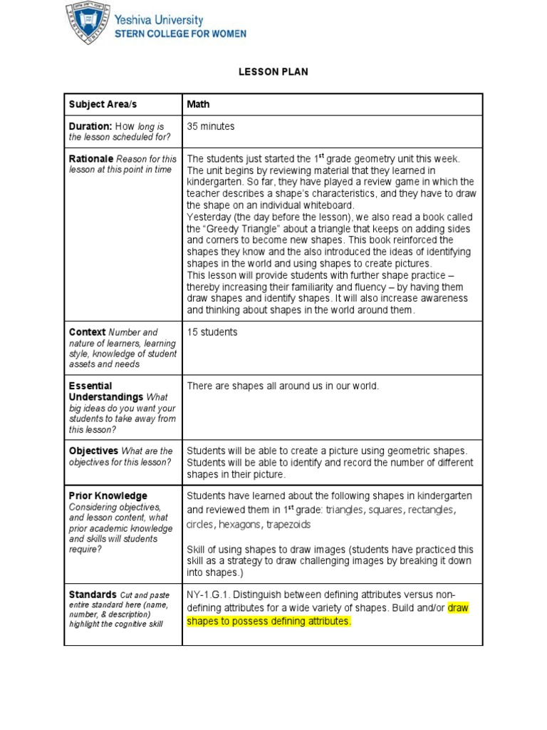 Lesson Plan Subject Area/s Math Duration: How Rationale: Triangles ...