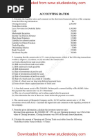 Accounting Ratios Formulas Sheet | PDF | Debt | Revenue