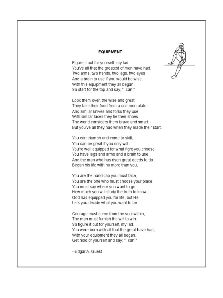 Equipment Poem PDF