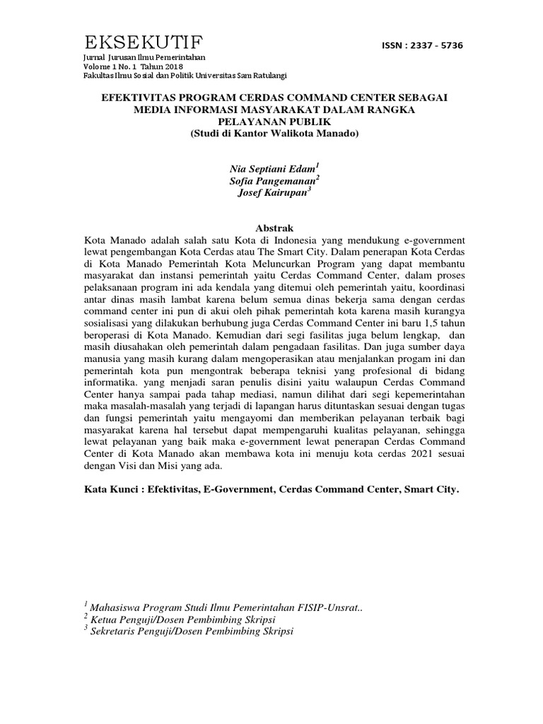 Efektivitas Cerdas Command Center | PDF