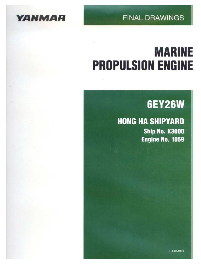 Final Drawings Yanmar 6EY26W | PDF | Turbocharger | Marine Propulsion