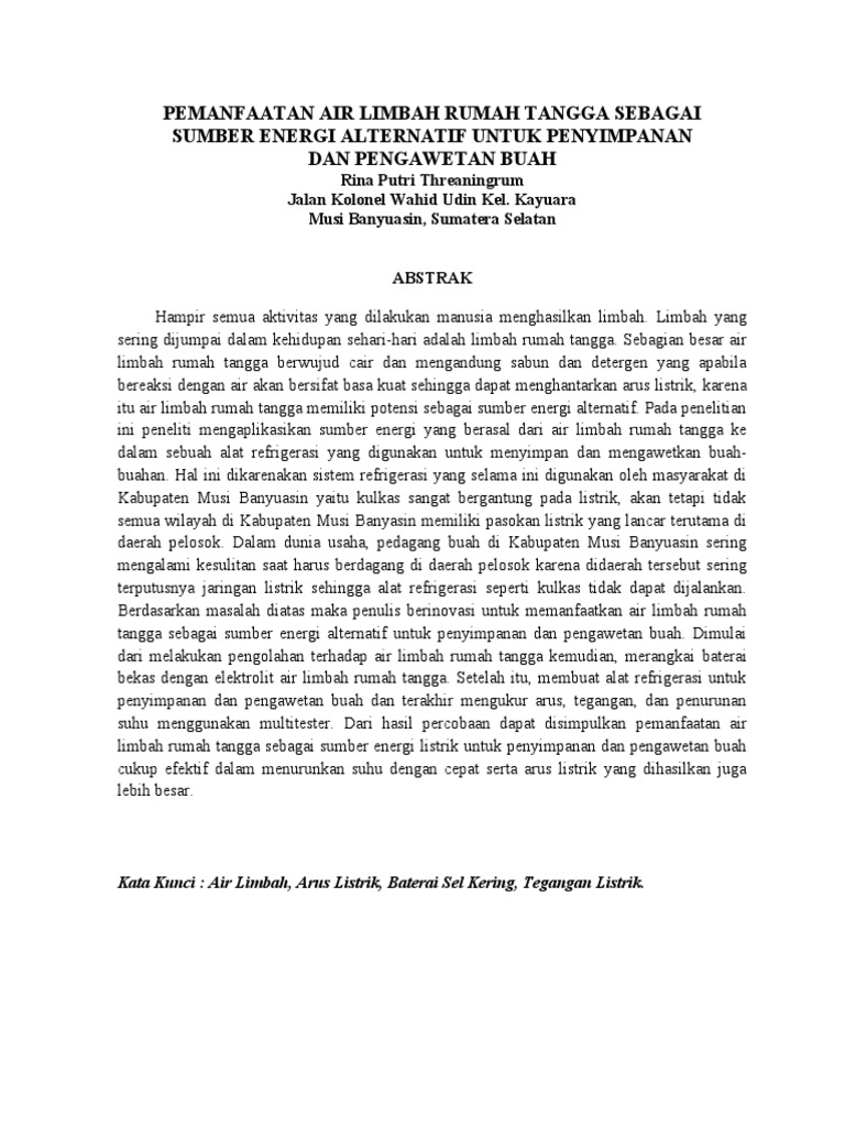 Makalah - Rina Putri Threaningrum - SMA Negeri 2 Unggul Sekayu | PDF ...