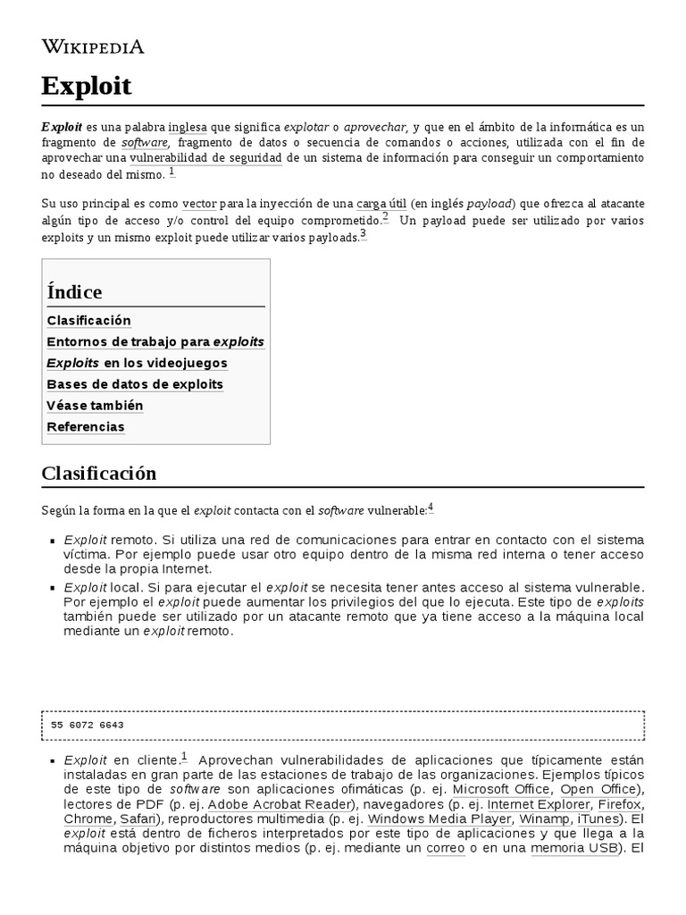 Exploit | PDF | Explotar (Seguridad Informática) | Redes de computadoras