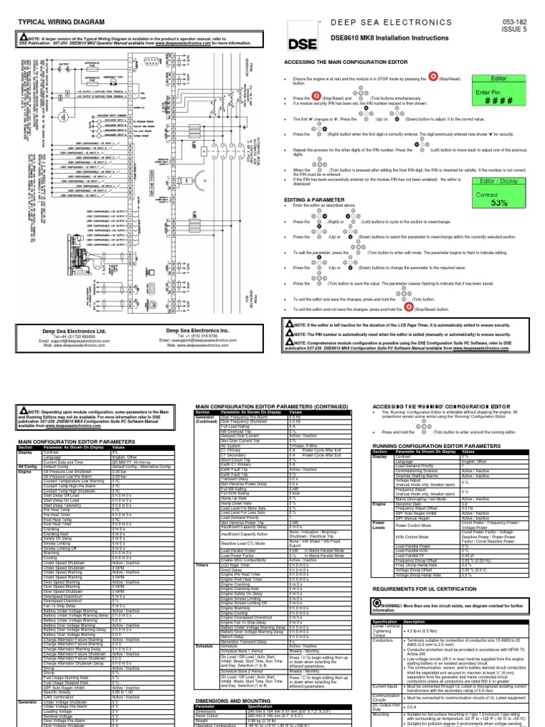 DSE8610 MKII Installation Instructions | PDF | Personal Identification ...