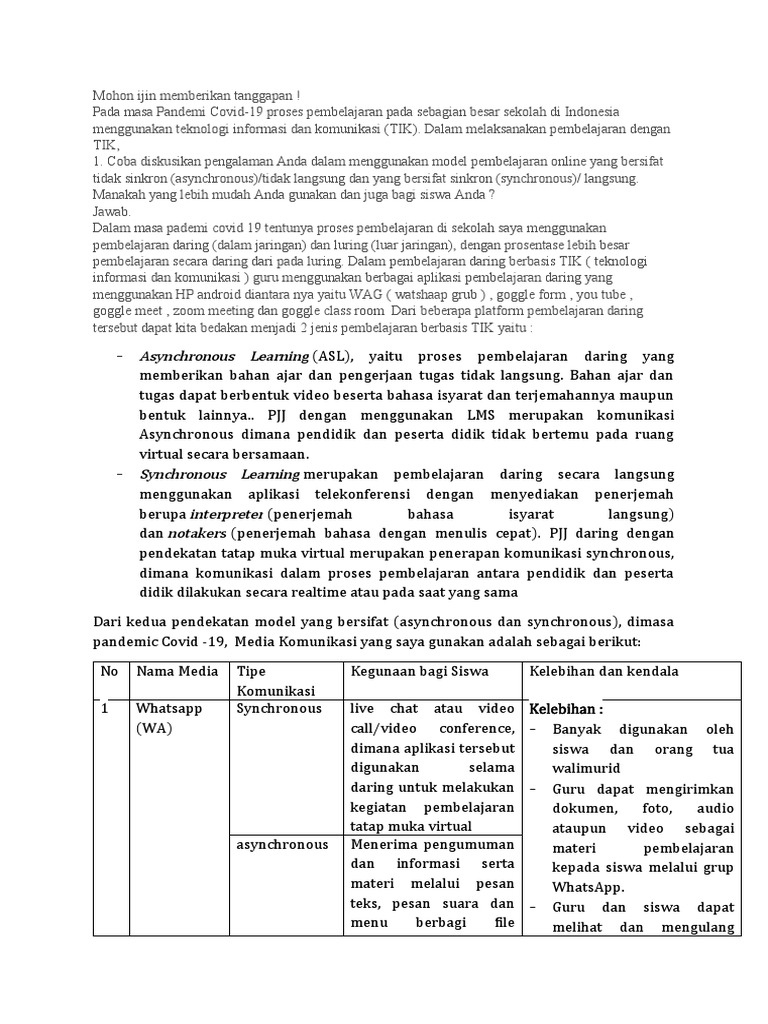 Mohon Ijin Memberikan Tanggapan | PDF