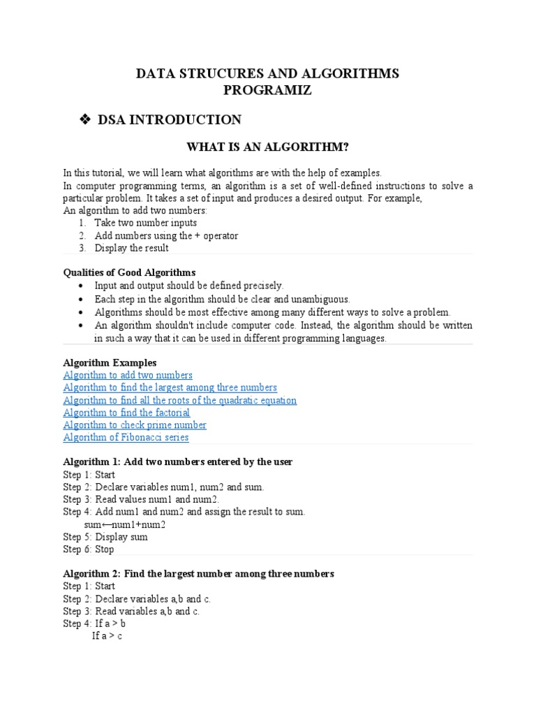 DSA Programiz | PDF | Queue (Abstract Data Type) | Pointer (Computer Programming)