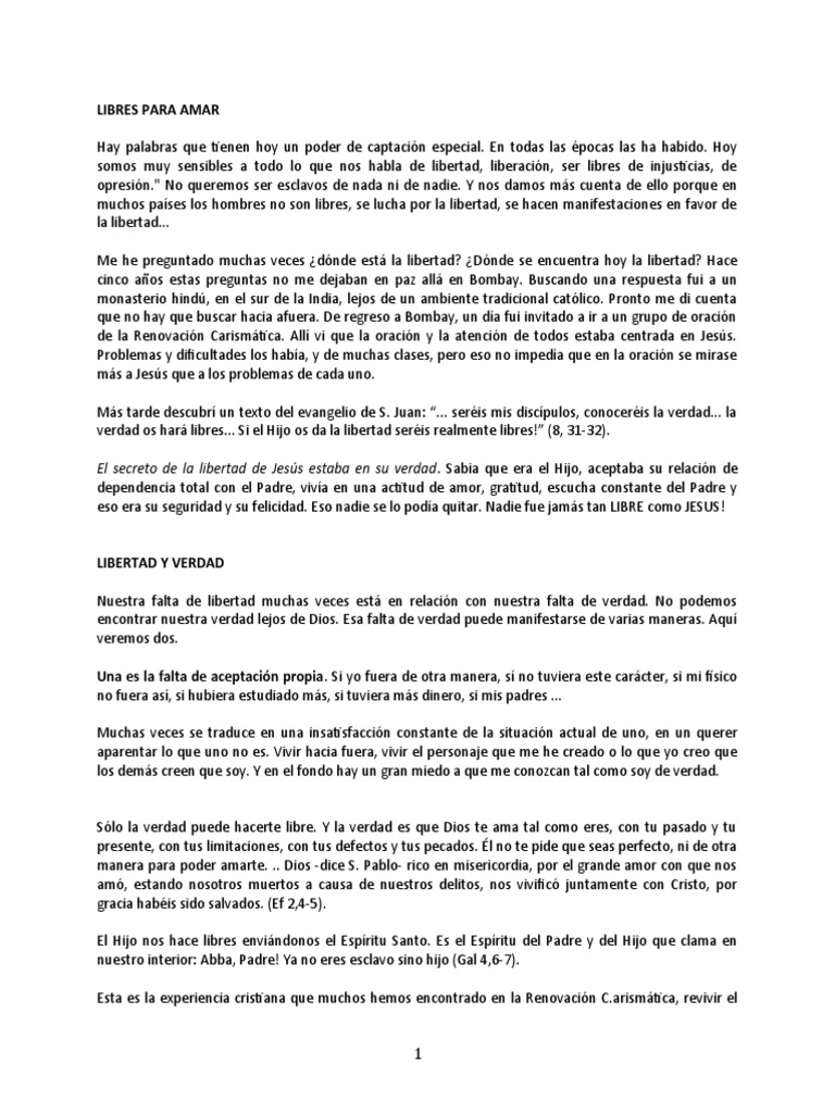 Libres para Amar | PDF | Perdón | Amor