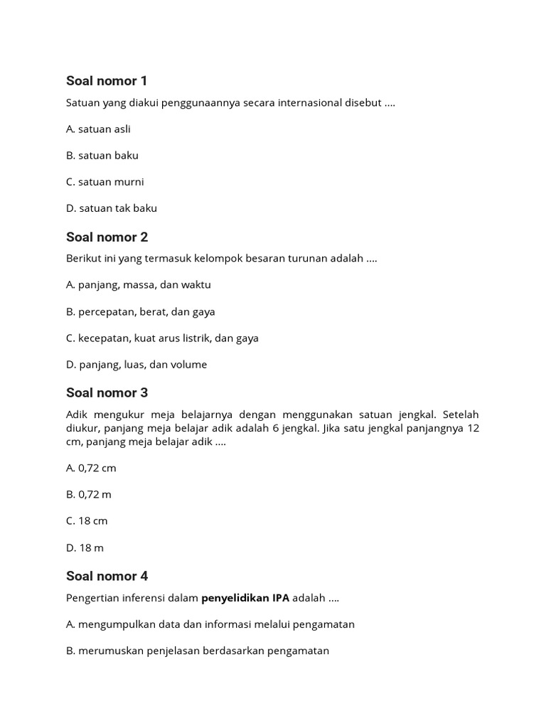 Soal Mama | PDF