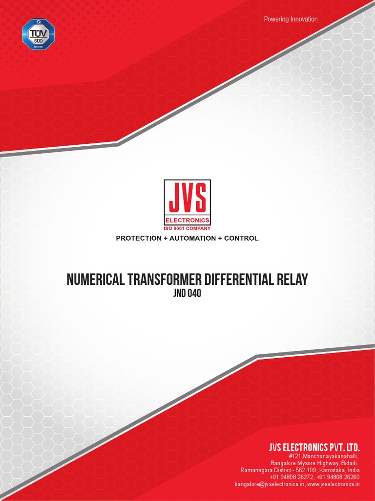 Numerical Transformer Differential Relay: Powering Innovation | PDF ...