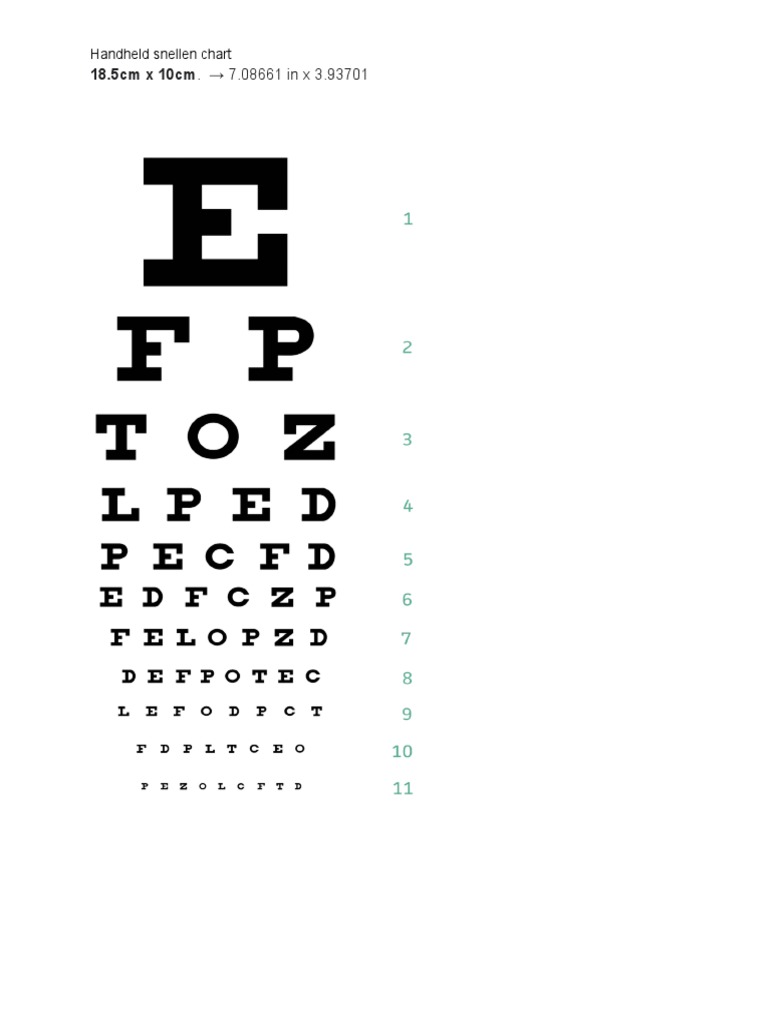 Handheld Snellen Chart | PDF