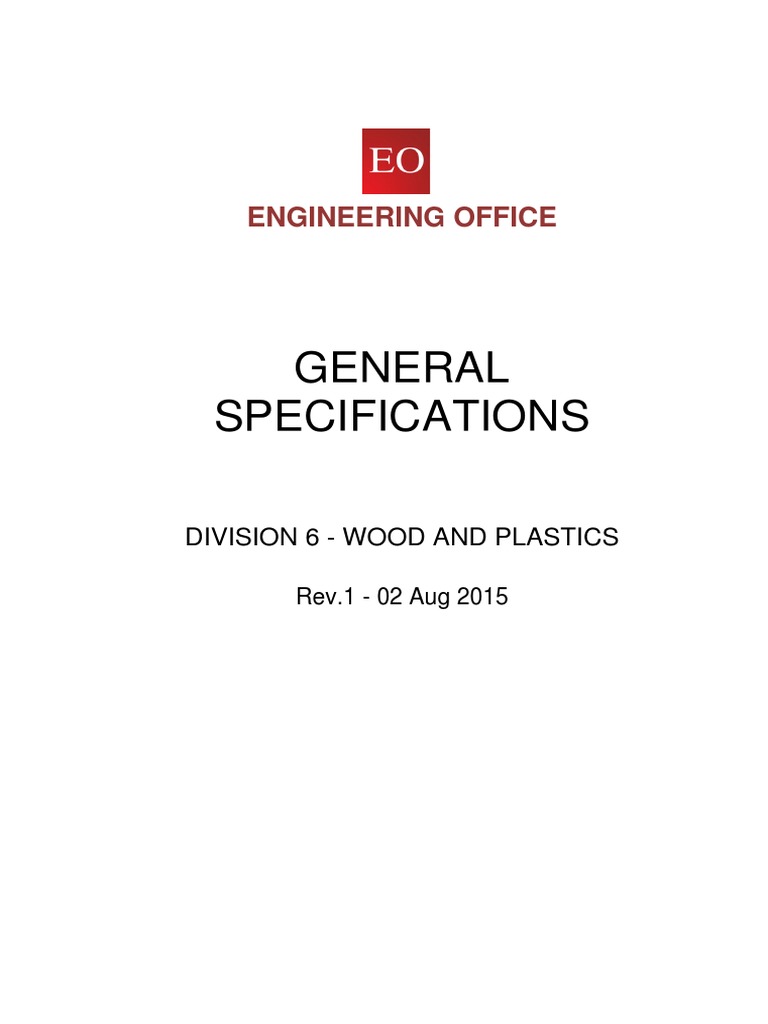 Division 6 - Wood and Plastics - Cover Page | PDF