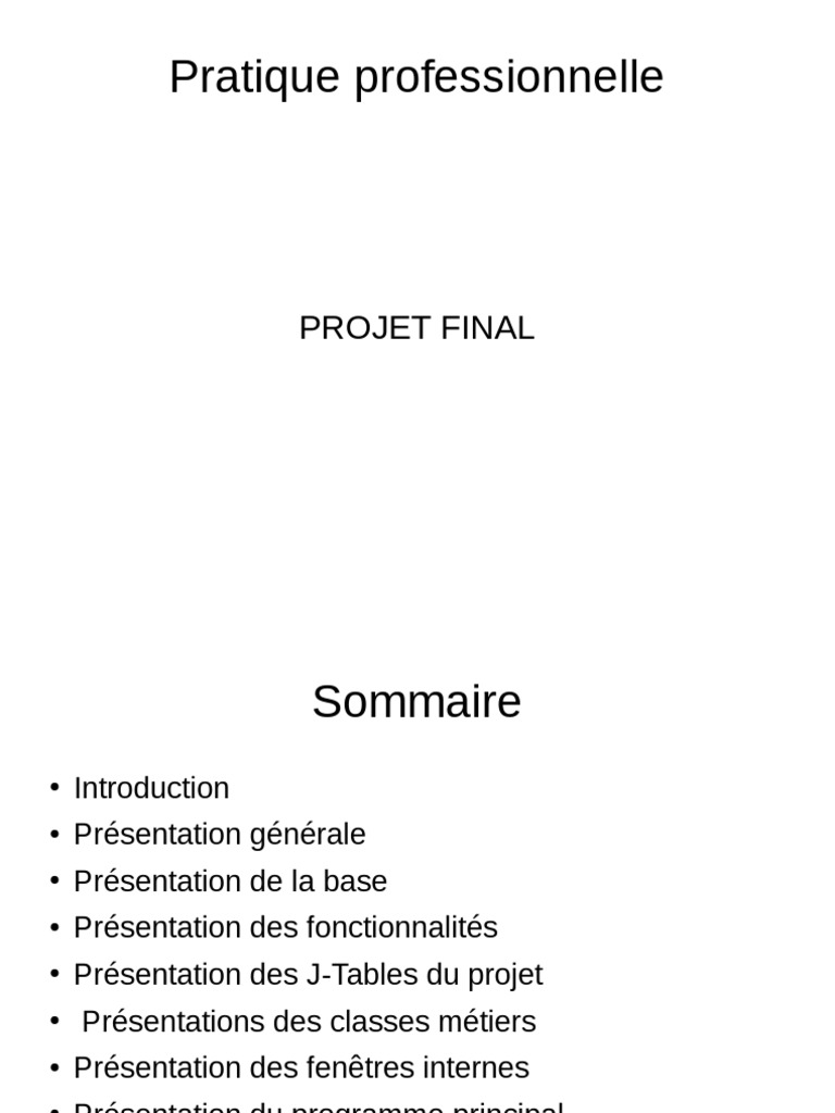 Projet Final | PDF | Java (Langage de programmation) | MySQL