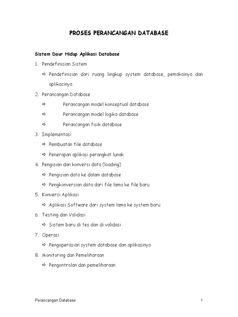 Proses Perancangan Database | PDF