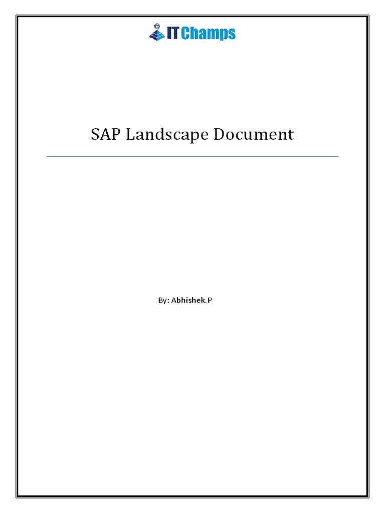 SAP Landscape Document: By: Abhishek.P | PDF | Server (Computing ...