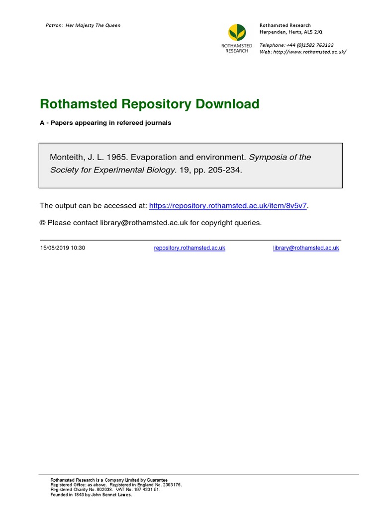Rothamsted Research | PDF