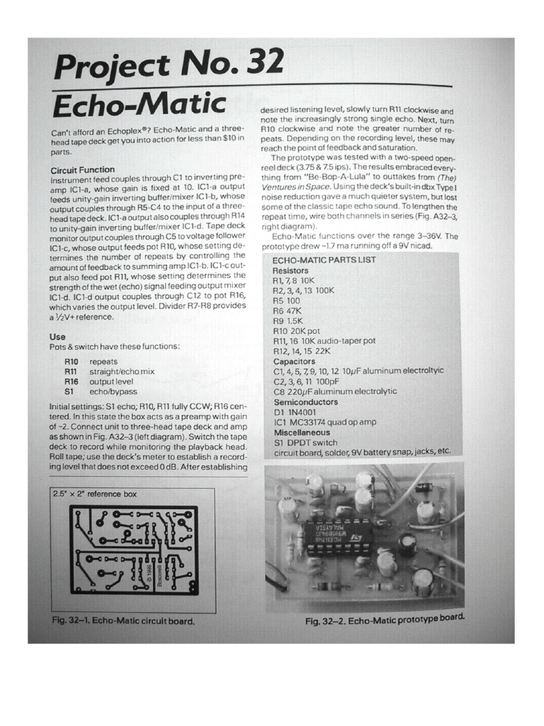 Electronica Musical DIY Efecto Echo-Matic | PDF