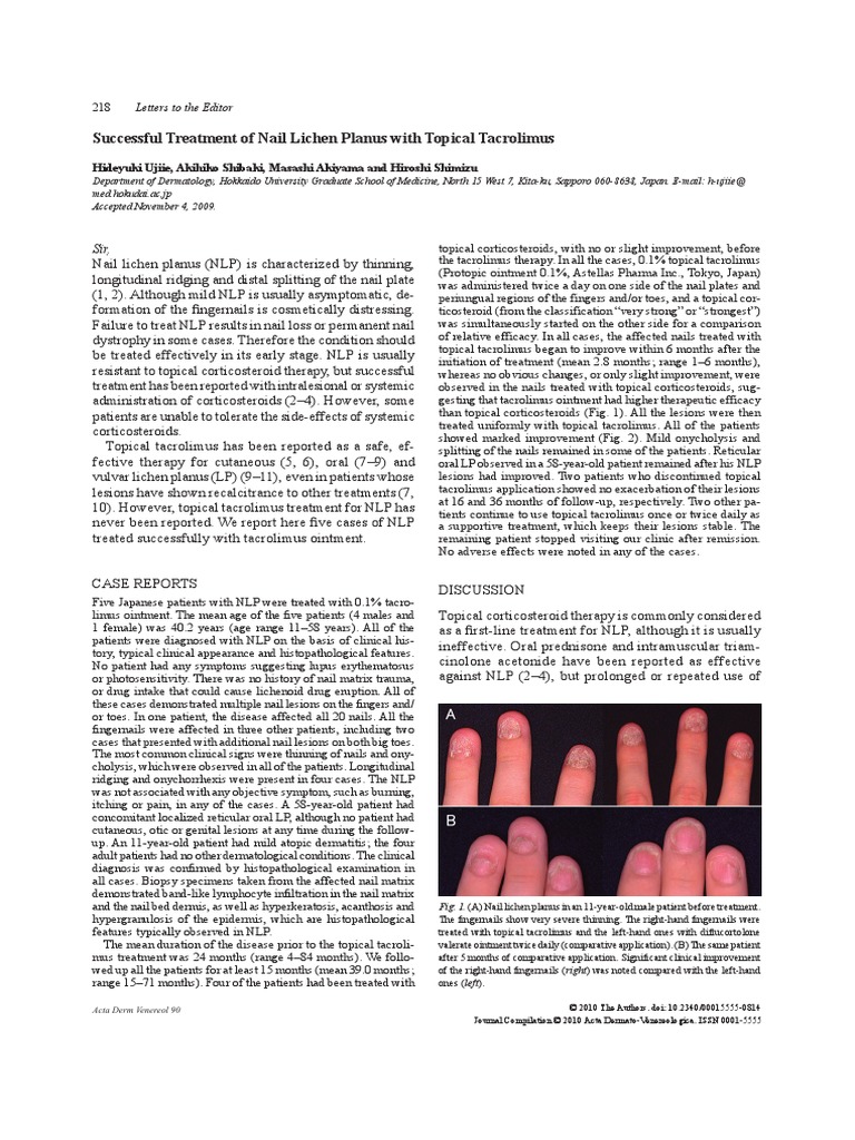 Nail Lichen Planus | PDF | Health Care | Cutaneous Conditions