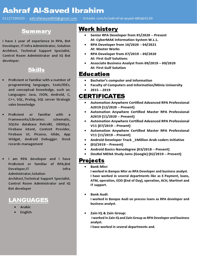 Ashraf Resume | PDF | Computing | Computer Science