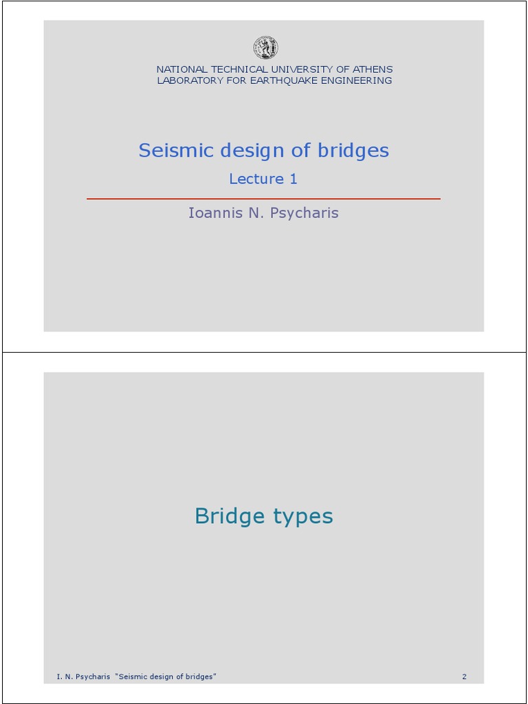 Seismic Design of Bridges: Bridge Types | PDF | Earthquakes | Bridge